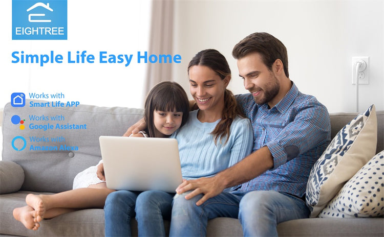 EIGHTREE 15A Smart Plug, Wi-Fi & Bluetooth Smart Outlet for High-Power ...