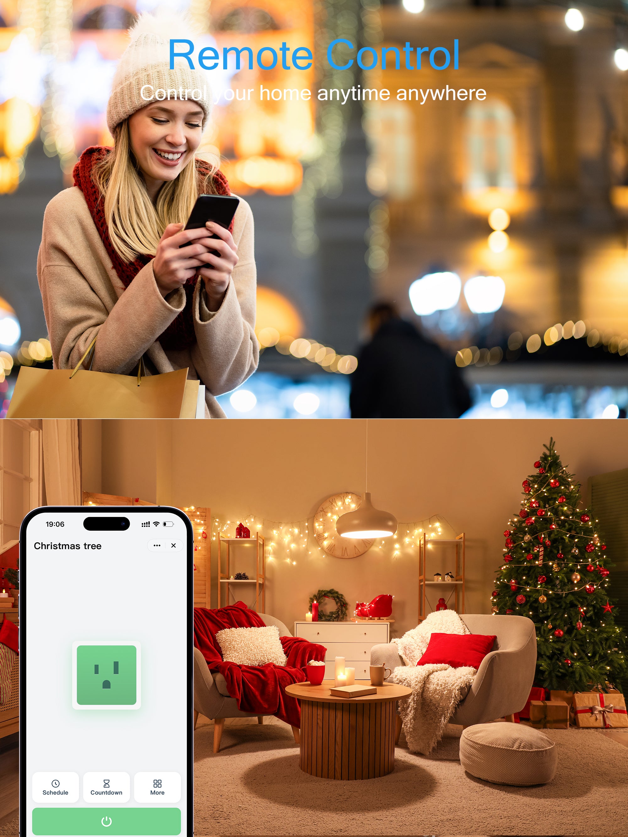 EIGHTREE 15A Smart Plug, Wi-Fi & Bluetooth Smart Outlet for High-Power ...